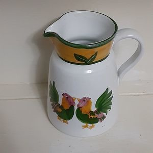 Lunes | Dining | Handpaintedterracotta Earthenwarepottery Pitcher ...